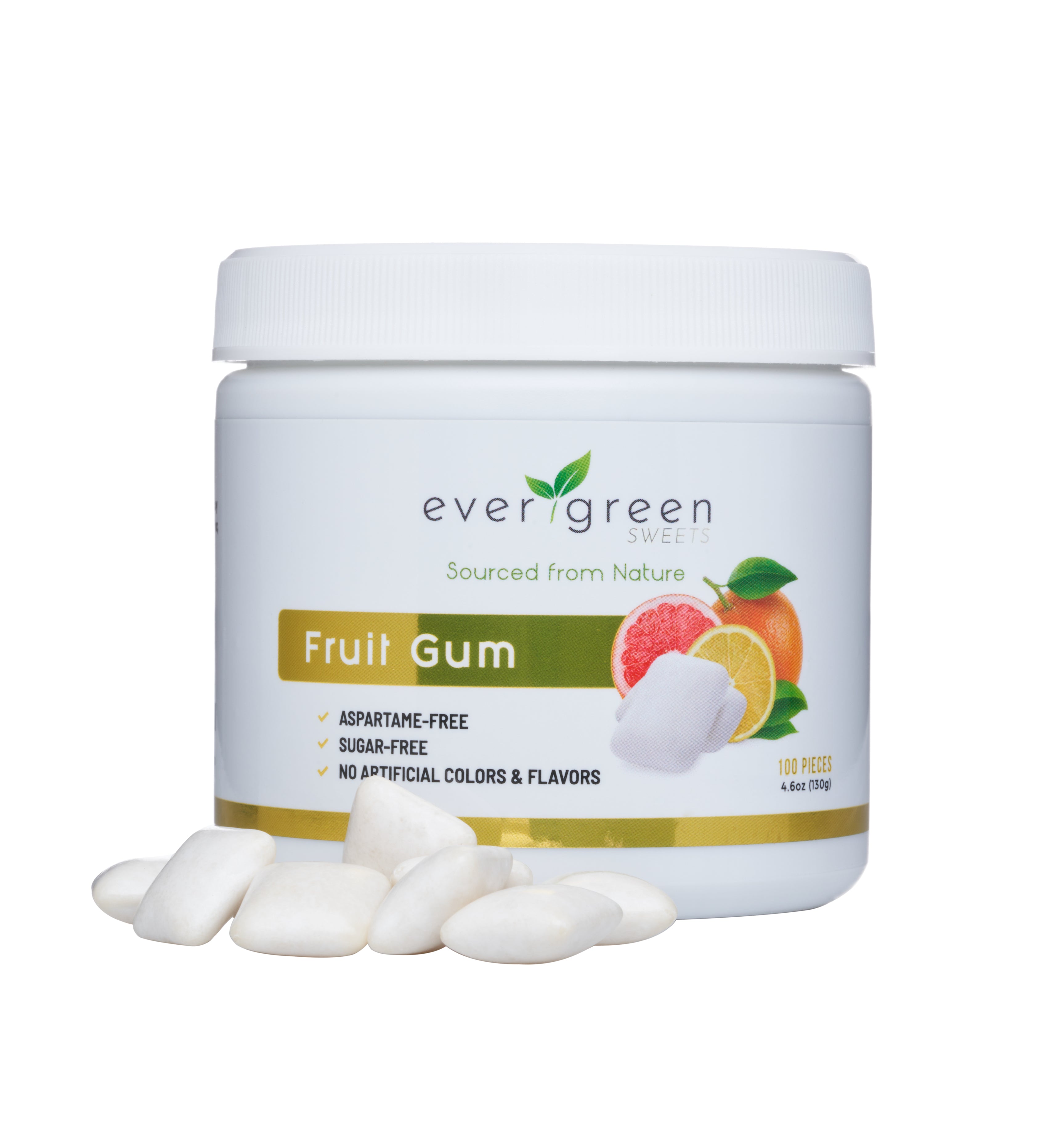 Tropical Fruit Gum 100 Ct. Jar | Evergreen Sweets