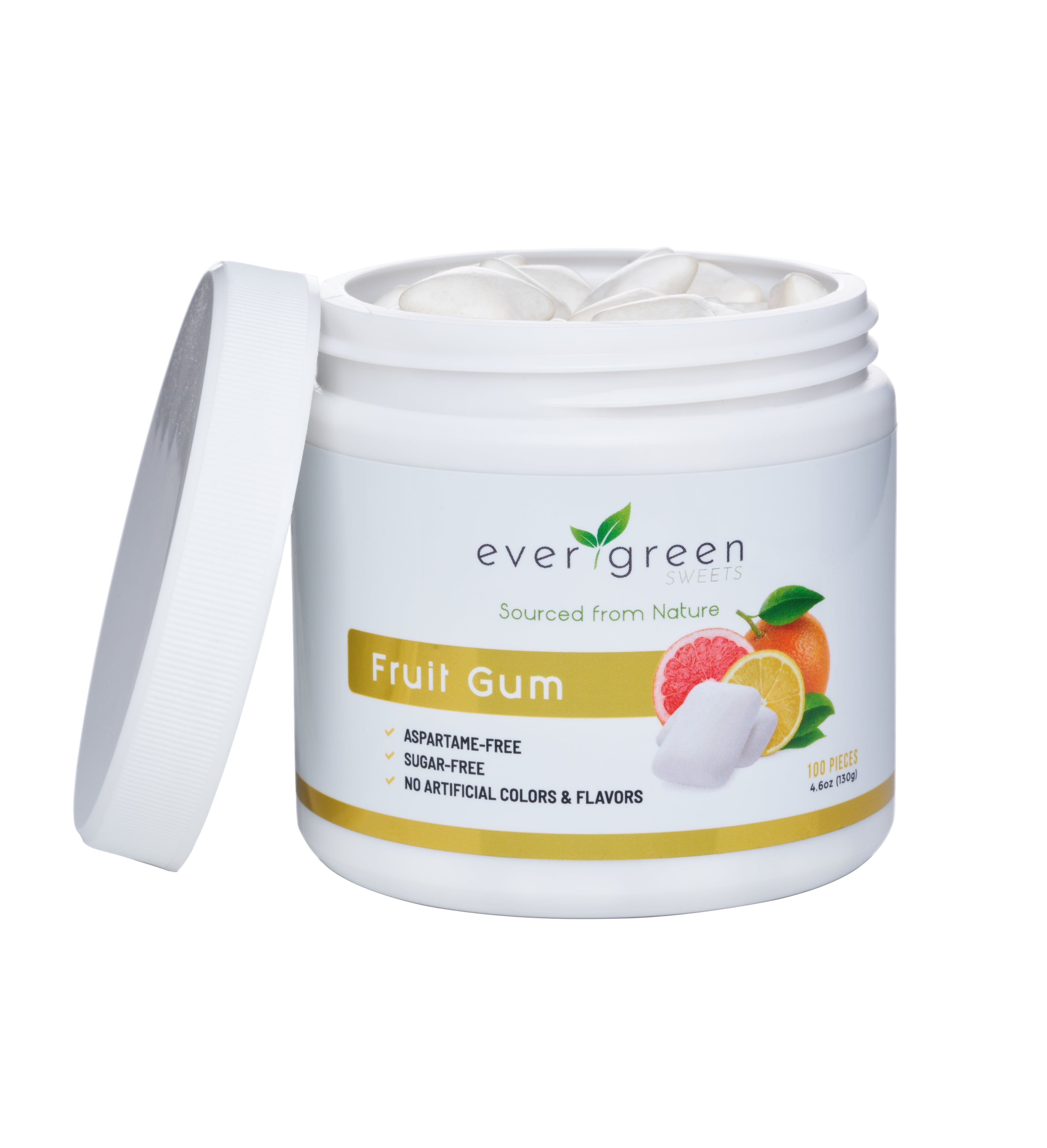 Tropical Fruit Gum 100 Ct. Jar | Evergreen Sweets